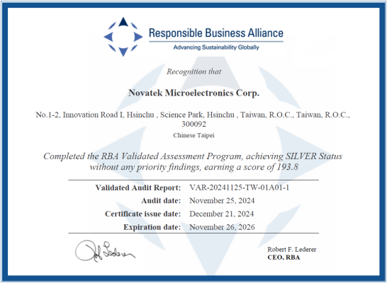 最新動態 - Novatek ESG